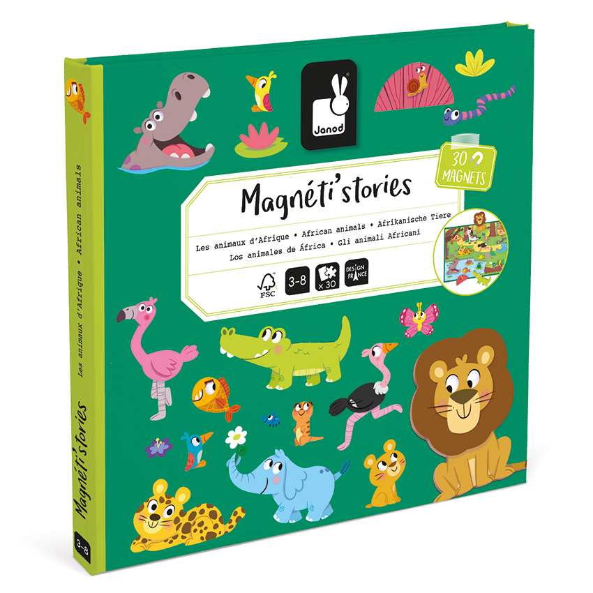 Janod - Safari Animals Magnetic Story | Janod Store